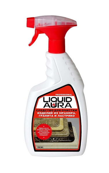Жидкость для чистки изделий из мрамора, гранита и ластрико Liquid Aura ...