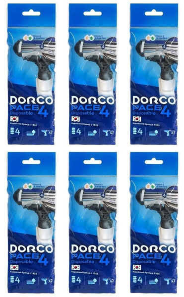 DORCO Станок одноразовый Pace 4 PRO, 4 лезвия, плавающая головка ...