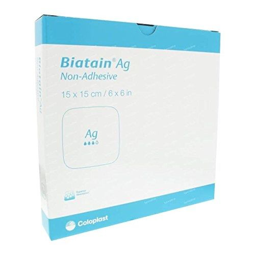 Biatain Ag Биатен АгПовязка губчатая неадгезивная с серебром 15x15 ...