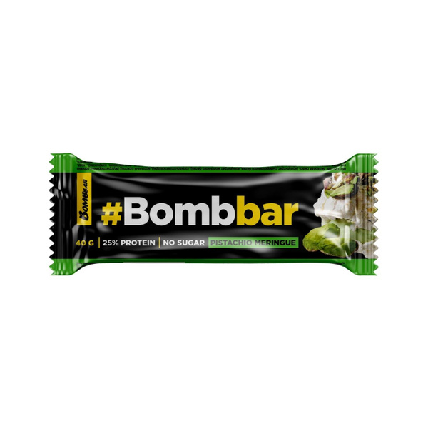 Bombbar Протеиновый батончик в шоколаде без сахара "Фисташковая меренга", 40 г - купить с ...