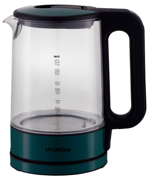 Купить электрический чайник Hyundai HYK-S4805 темно-зеленый, Пластик ...