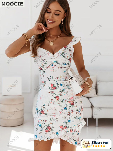 Платье Женский MOOCIE белый Без рукавов Полиэфирный шелк, размер 46 купить c доставкой на OZON ...