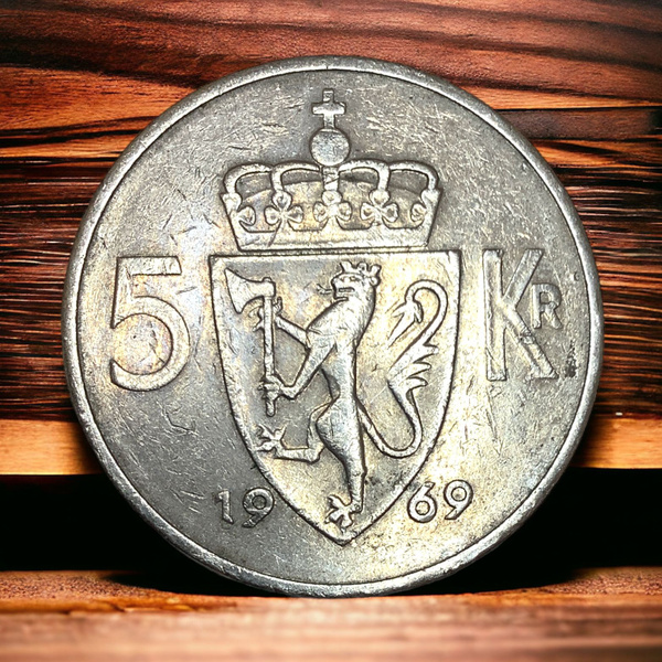 Монета Норвегия 5 крон 1969 года. Улаф V - купить в интернет-магазине OZON с быстрой доставкой ...