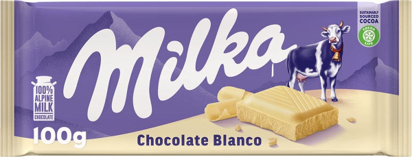 Шоколад белый Милка 100г / Milka White Chocolate 100g - купить с ...