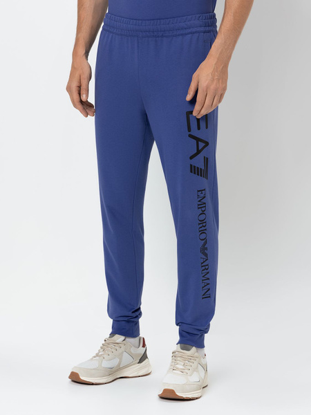 Брюки Мужской EA7 синий Хлопок Повседневный, размер 56, 58 На любой сезон Камбоджа купить c ...