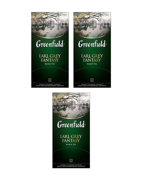 Чай чёрный Greenfield Earl Grey Fantasy, 2 гр x 25 пак, 3 уп купить на ...
