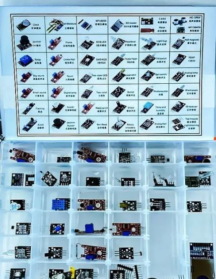 Комплект-набор датчиков 45 штук для Arduino, Orange Pi, Raspberry Pi / электроника / кит ...