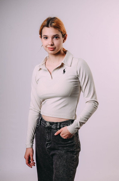 Поло размер 44 46 цвет бежевый лайт бежевый меланж хлопок 97