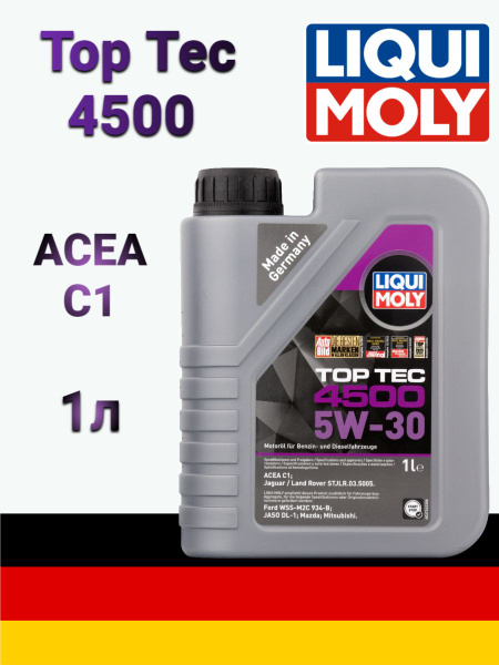 Масло моторное Liqui Moly top tec 4500 5W-30 НС-синтетическое 1 л 2317 ...
