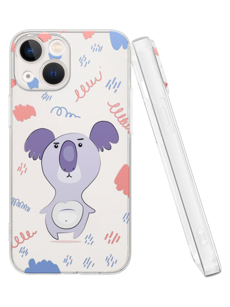 Силиконовый чехол Mcover для iPhone 13 mini (Айфон 13 мини), Коала ...