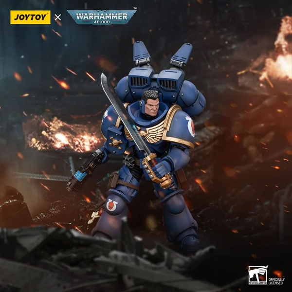 Фигурка JOYTOY Warhammer 40k 1:18 Ultramarines Jump Pack Intercessors ...