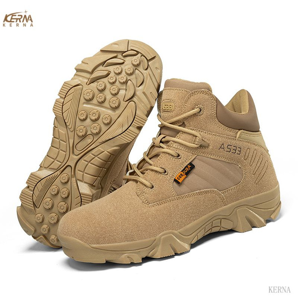 Ботинки для треккинга Мужской KERNA коричневый, размер 43 На любой сезон D Шнурки Без каблука ...