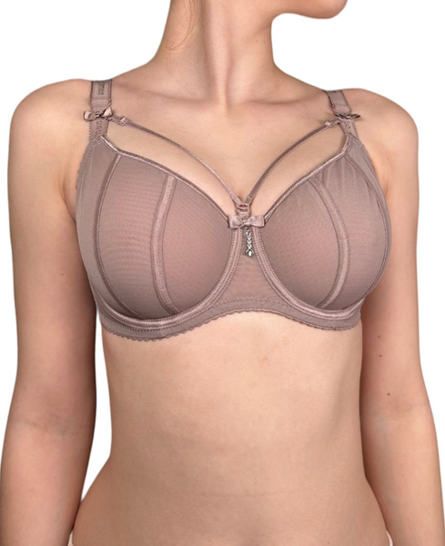 Бюстгальтер Женский VE.NU.S классическая чашка, размер 85C капучино Полиамид, Эластан Вечерний ...