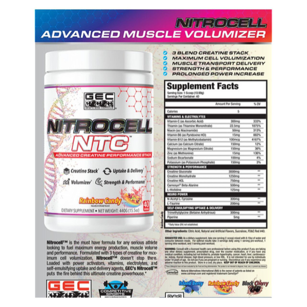 Nitrocell NTC (Genetic Edge Compounds- GEC), 440 гр., Креатиновый ...