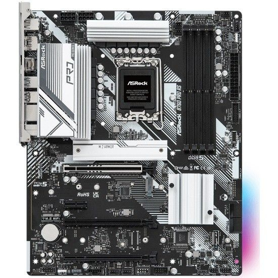 Asrock Материнская плата B760 PRO RS LGA1700 4xDDR5 4xSATA RAID 2xM.2 HDMI DP eDP ATX купить на ...