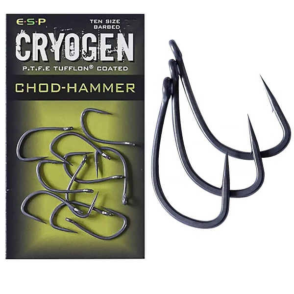 Карповые крючки ESP (ЕСП) - Cryogen Chod-Hammer, Размер 6, 10 шт ...
