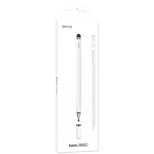 Универсальный стилус с двойным наконечником Hoco GM103 - белый - купить ...