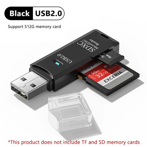 Картридер USB 2.0 - Micro SD SD переходник для флешкарт 2 в 1 - купить ...