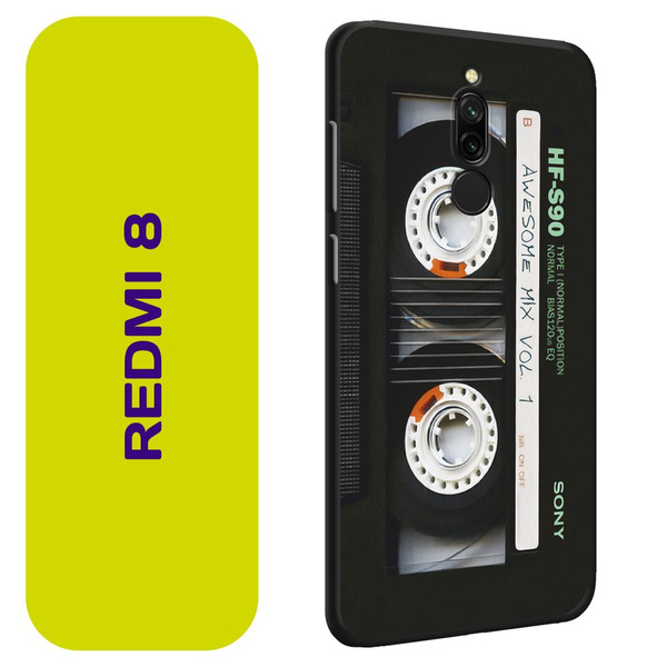 Матовый силиконовый чехол на Xiaomi Redmi 8 / Сяоми Редми 8 "Кассета ...
