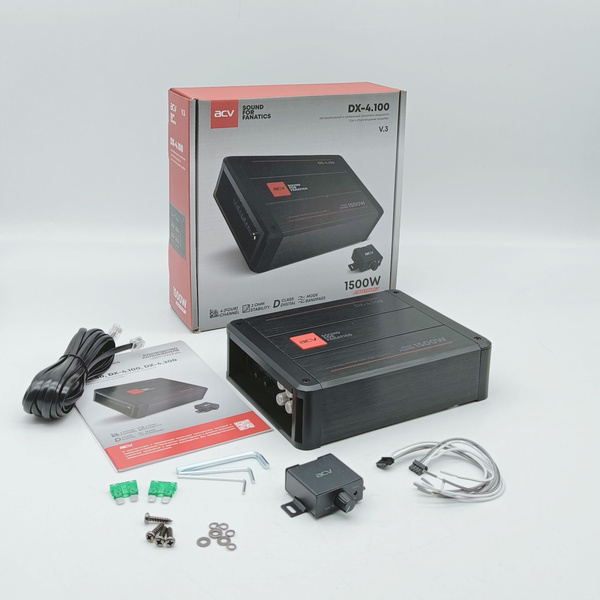 Цифровой усилитель мощности звука ACV DX-4.100 V3 4х100W автомобильный для колонок в машину, 4-х ...