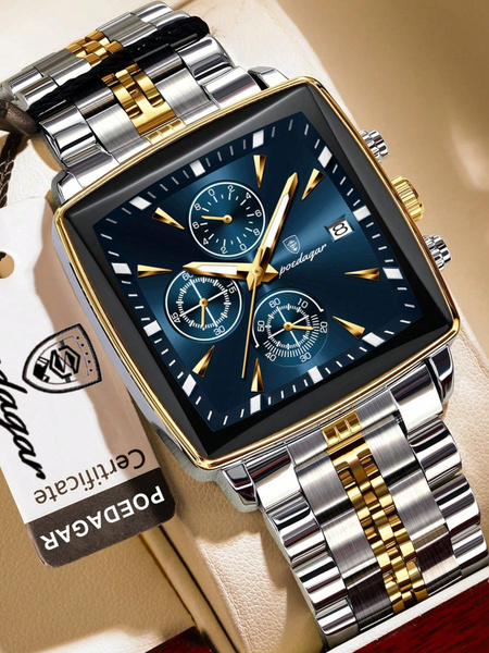 poedagar Часы наручные Кварцевые Piki241010poedagar866-silvergold blue ...