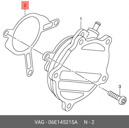 Прокл.вак.насоса AUDI 2.4 05- - VAG (VW/Audi/Skoda/Seat) арт ...