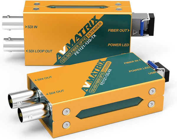 Волоконно-оптический удлинитель AVMATRIX FE1121-12G Комплект передатчик ...