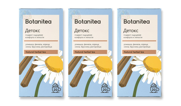 Чай травяной пакетированный Биопрактика Botanitea Детокс 3 уп по 36 г