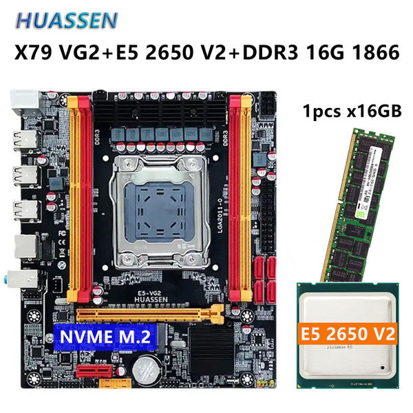 МоноблокHUASSEN X79 E5 VG2 LGA 2011+Xeon E5 2650 V2 CPU 2,6 ГГц(8 ...