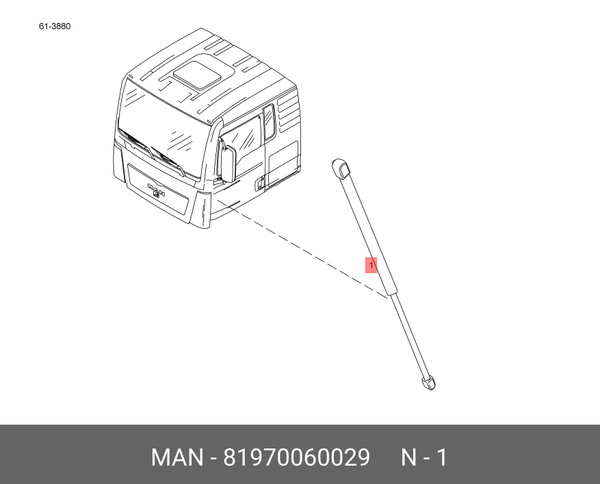 MAN Упор багажника, арт. 81970060029, 1 шт. купить на OZON по низкой ...
