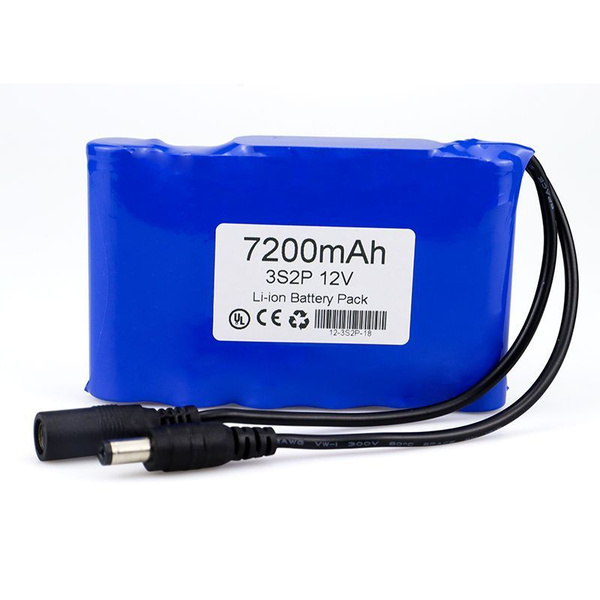 Аккумуляторная батарейка 18650 (защищенный), 12 В, 7200 мАч, 1 шт ...