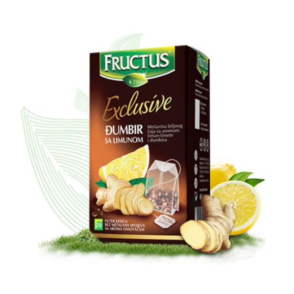 Чай в пакетиках травяной Fructus имбирь с лимоном, 20 пак купить на OZON по низкой цене (1577208104)