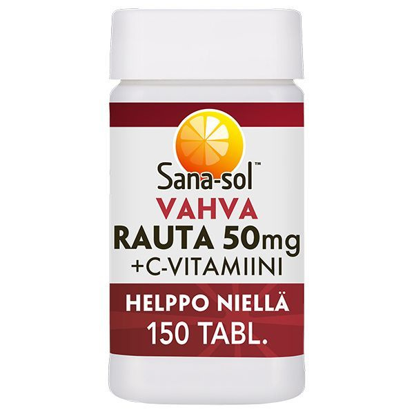 Sana-Sol Rauta+C-vitamiini 150 таблеток, Санасол Железо+витамин С ...