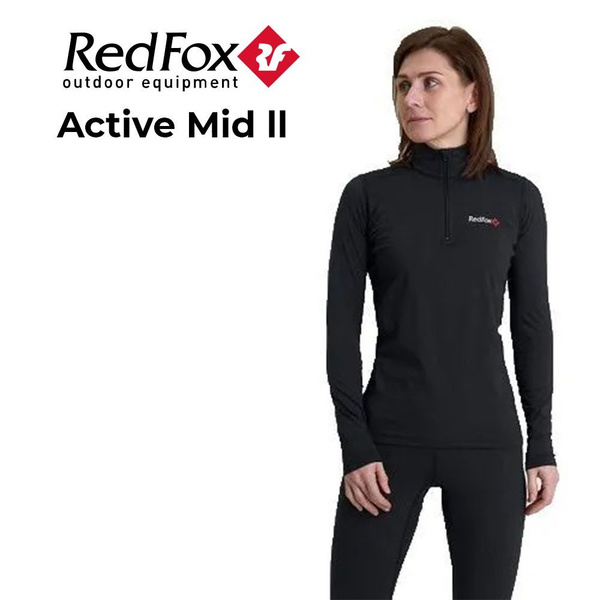 Термокофта Женский RedFox, размер 44 Зима Полиэстер, Спандекс черный Повседневный купить c ...