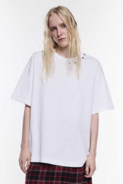 Футболка Befree, размер 44, цвет белый, хлопок - 100% - купить по выгодной цене в интернет ...