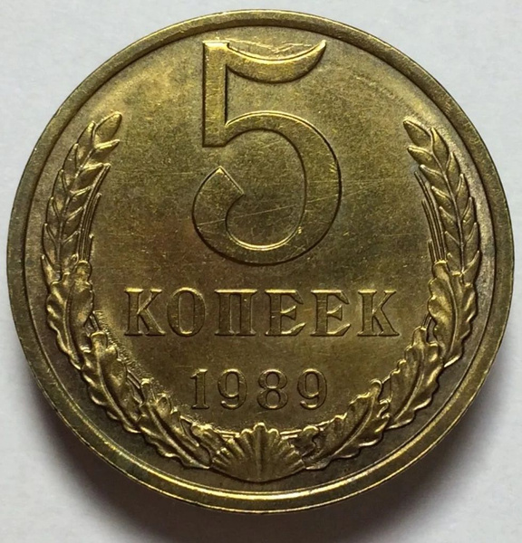Монета СССР 5 копеек 1989 года. Регулярный выпуск (1961-1991). купить на OZON по низкой цене ...