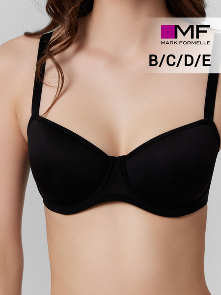 Бюстгальтер Женский Mark Formelle на косточках, спейсер, размер 75B черный Трикотаж Повседневный ...