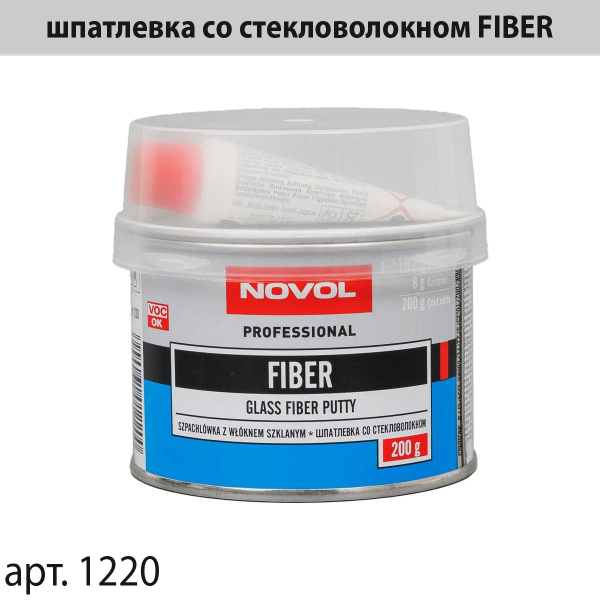 шпатлевка со стекловолокном FIBER NOVOL (0,2кг) купить на OZON по ...