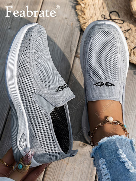 Слипоны Женский Feabrate Текстиль Бег, размер 40 Лето Без застёжки Танкетка купить c доставкой ...