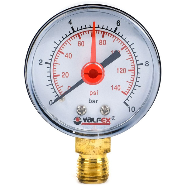 Манометр радиальный Valfex 50 мм, 0-10 бар, 1/4 купить на OZON по низкой цене (1799819737)