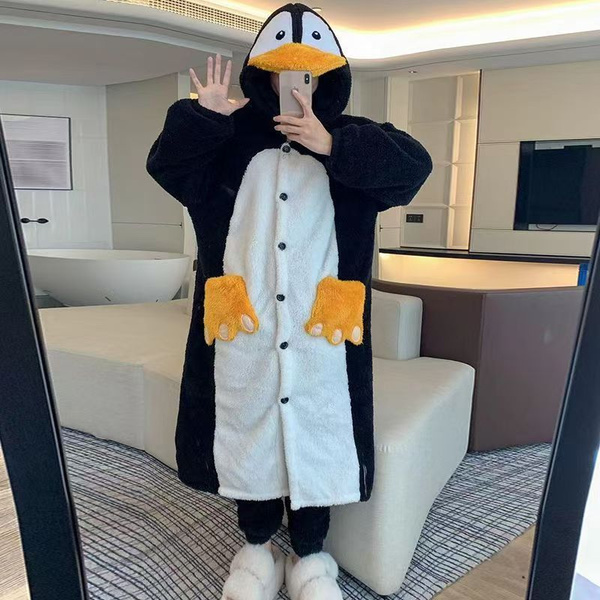 Кигуруми Женский MOOCIE, размер 46, 48 разноцветный Зима Карманы Домашний Лавсан, Корал-флис Без ...