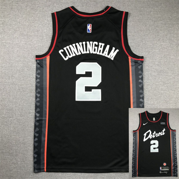 Форма баскетбольная NBA Jerseys Cade Cunningham #2 Detroit Pistons ...