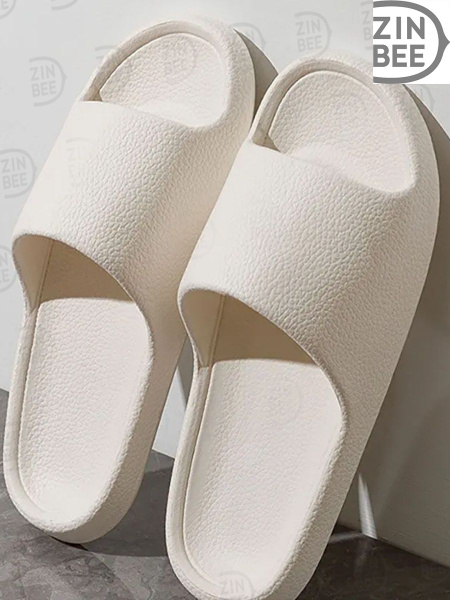 Тапочки Мужской, Женский ZinBee, размер 40, 41 белый Кисточки Закрытый нос Китай На любой сезон ...
