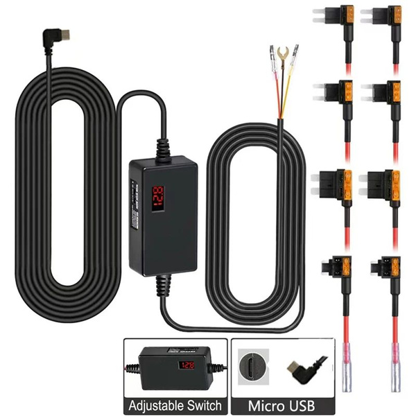 70mai Micro Usb 12V 24V to 5V Dash Cam Hardwire Kit Circuit Low Voltage ...