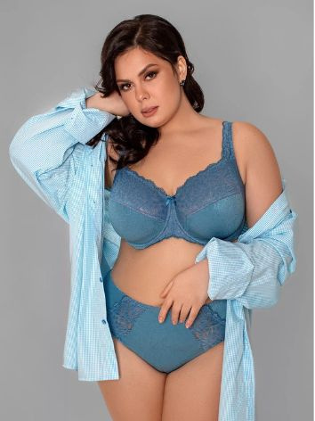 Бюстгальтер Женский Lady Lux классическая чашка, мягкая чашка на каркасе, размер 85H бирюзовый ...