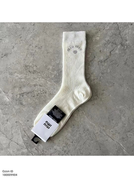 Носки Женский Miu размер универсальный Breathable Хлопок Треккинг Туризм Демисезон белый