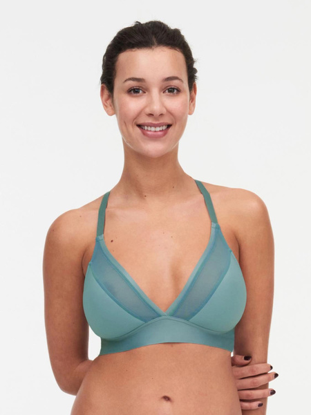 Бюстгальтер Женский CHANTELLE без косточек, высокая закрытая чашка, размер 85A, 85B изумрудный ...