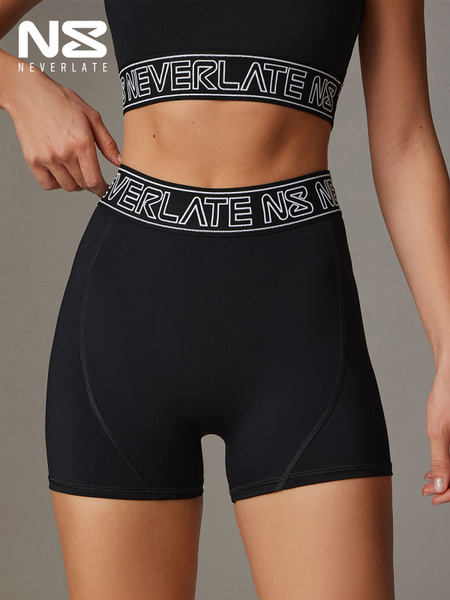 Шорты Женский NEVERLATE Спортивный черный, черный матовый, размер 42 Бифлекс, рост 164-170 Без ...