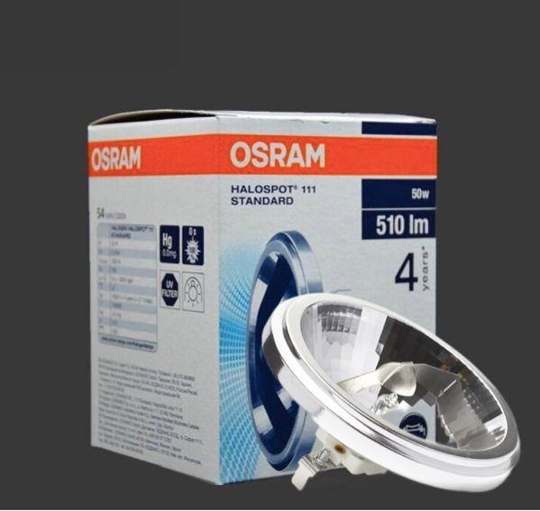 Лампа галогенная OSRAM HALOSPOT 111 50W G53, 41835 SP (угол светового ...