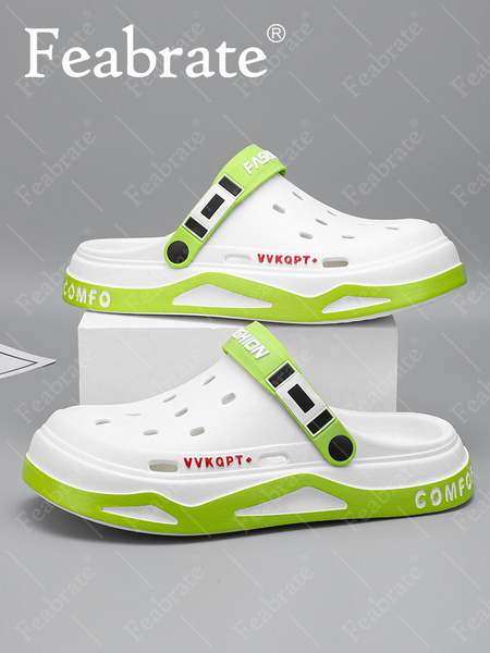 Сабо Мужской Feabrate EVA, размер 44, 45 Круглый нос, Водоотталкивающая пропитка Без каблука ...